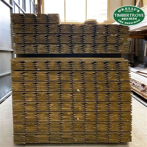 5x1 Log Effect Timber Barrel Board Pine Timber