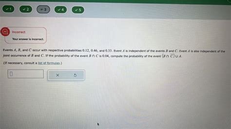 solved events a b and c occur with respective