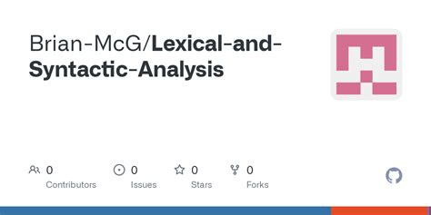 Lexical And Syntactic Analysissamplescomplexast At Master · Brian Mcglexical And Syntactic