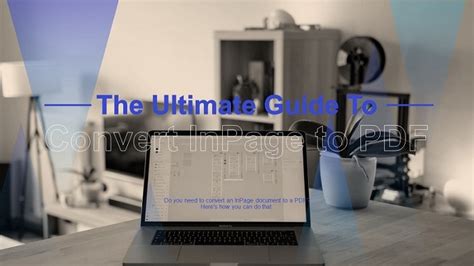 How To Easily Convert An InPage Document To PDF