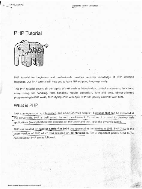 Php Notes Pdf
