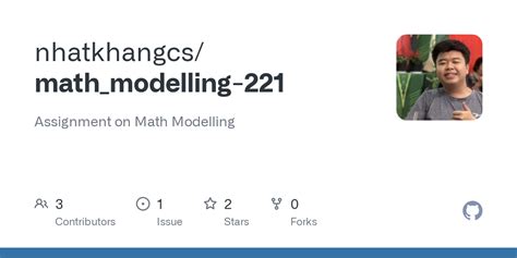 Github Nhatkhangcs Math Modelling Assignment On Math Modelling