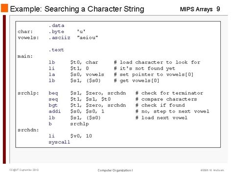 Array Declaration And Storage Allocation Mips Arrays 1