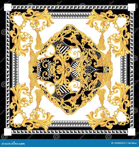Rococo Style Border Frame Vector Illustration 3841274