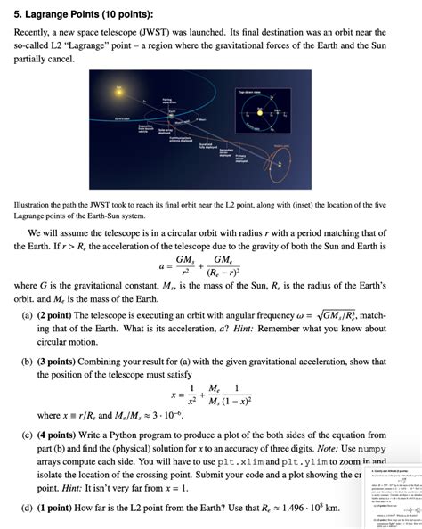 [solved] 5 lagrange points 10 points recently a new