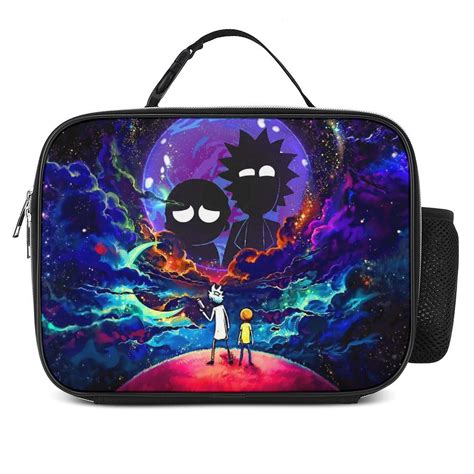 Outer Space Rick And Morty Insulated Portable Lunch Bag Lunch Box Bento