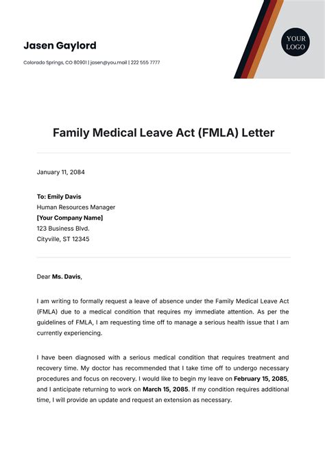 Free Medical Sick Leave Request Letter Template Edit Online And Download