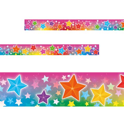 Classroom Trimmers Notice Board Display Borders Rainbow And Stars
