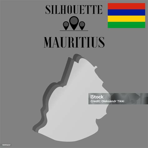 카리브해 미국 모리셔스 개요 세계지도 윤곽 실루엣 벡터 일러스트 레이션 배경에 고립 된 창조적 인 디자인 국가 플래그 개체 요소 국가 설정에서 기호 가정 생활에 대한 스톡