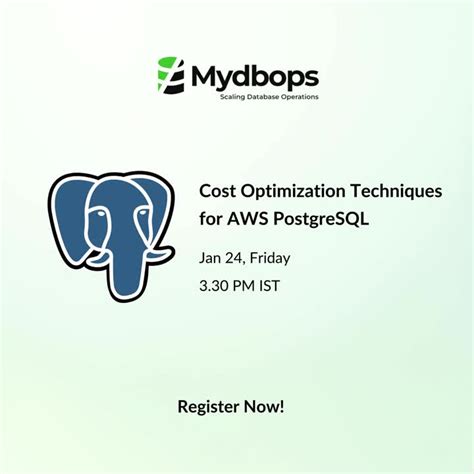 Webinar Aws Postgresql Costoptimization Cloud Mydbops Mydbops