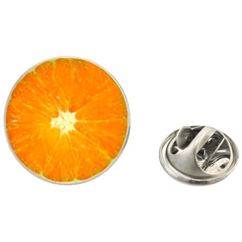 Orange Mens Bassin And Brown Orange Fruit Jacket Lapel Pin Kj Beckett