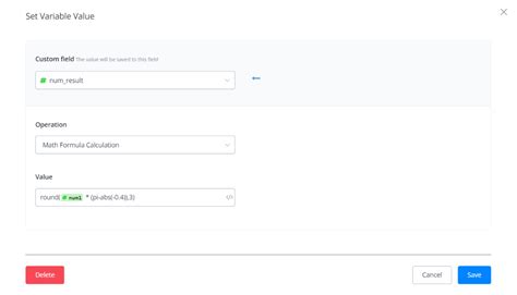 Math Formula Calculation Added To Set Variable Value In Action Step Uchat