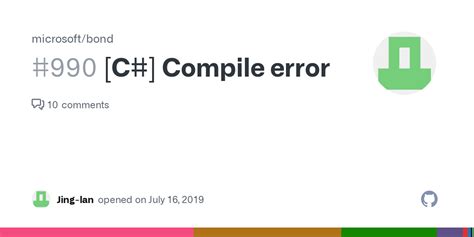 [c ] Compile Error · Issue 990 · Microsoft Bond · Github