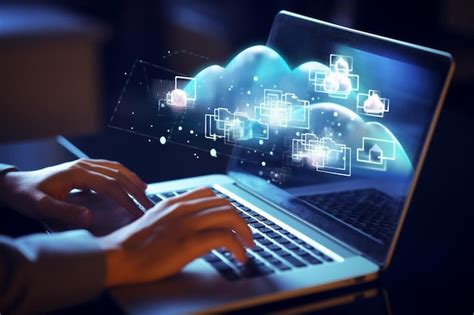 Premium Photo Cloud Technology Data Storage And Backup Edge Computing Technology Networking