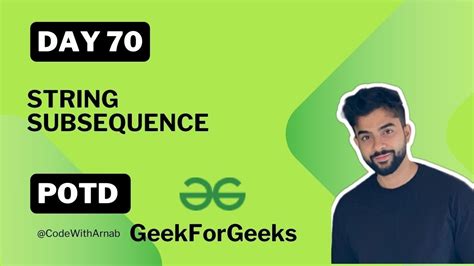 70 String Subsequence Dp 06 Youtube
