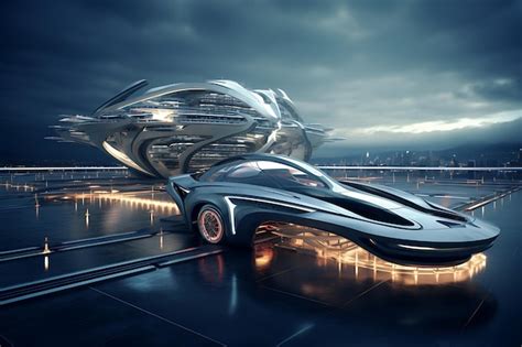 Premium Ai Image Futuristic Tech Futuristic Design