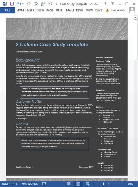 19 Case Study Templates Ms Word How To Write Tutorial Templates