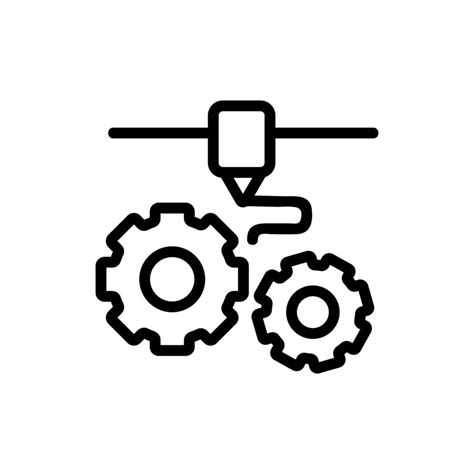 3d Print Printer Icon Vector Isolated Contour Symbol Illustration 10150565 Vector Art At Vecteezy