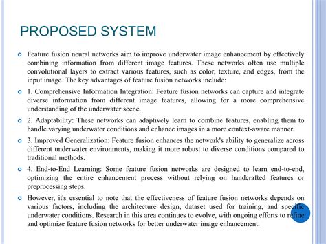 Underwater Image Enhancement Method Based On Feature Fusionpptx