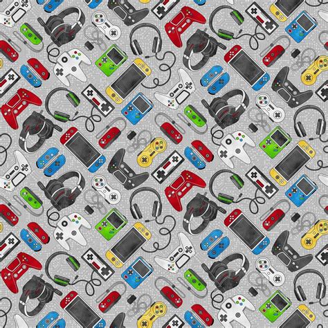 Game Controller Buttons Fabric Gaming Zone Collection By Northcott