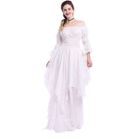 Gakvov Victorian Dress Renaissance Costumes For Women Medieval Dress Gothic High Waist Gown