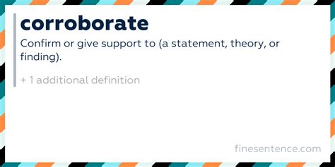Corroborate Definition Meaning And Examples In English