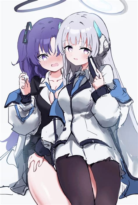 Yuuka And Noa Blue Archive Drawn By Meng Yin Danbooru