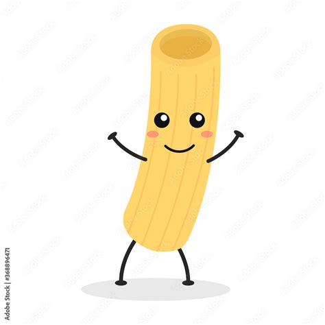 Cute Flat Cartoon Italian Pasta Illustration Vector Illustration Of
