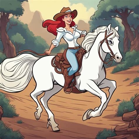 Princess Ariel As A Cowgirl By Spongebobnintendo20 On Deviantart