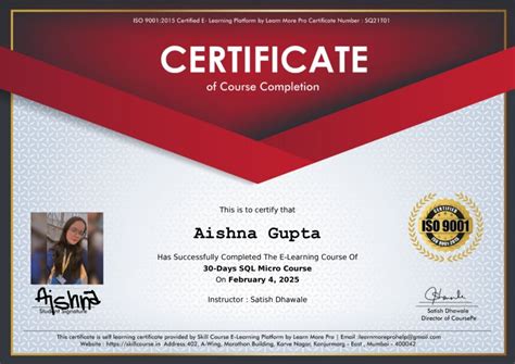 Sql Dataanalytics Learning Skillcourse Achievement Sqlqueries