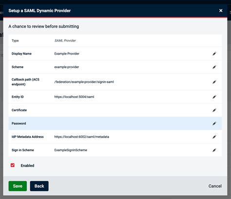Adding Saml Provider Adminui Documentation
