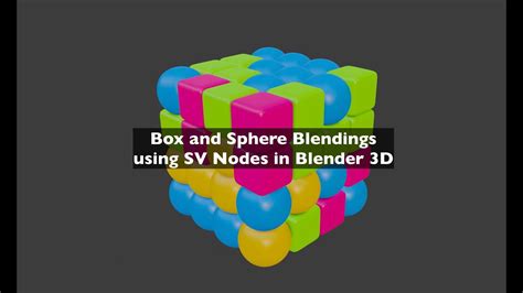 Livenoding Box And Sphere Blendings Youtube