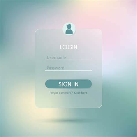 Glassmorphism Vector Concept Glass Effect Login Page Mobile App Login And Signup Ui Concept