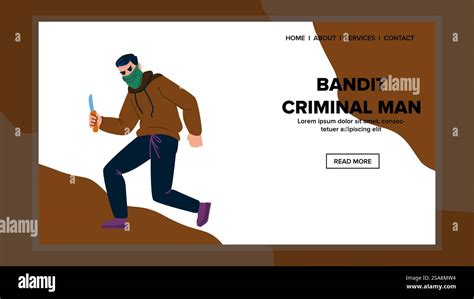 Dangerous Bandit Criminal Man Vector Thief Robbery Robber Burglar