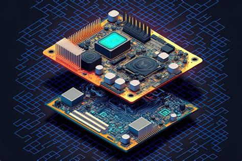 Premium Ai Image The Isometric Processor Microchip And Electronic