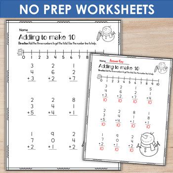 Adding Three Numbers To Make First Grade Worksheets Adding Addends