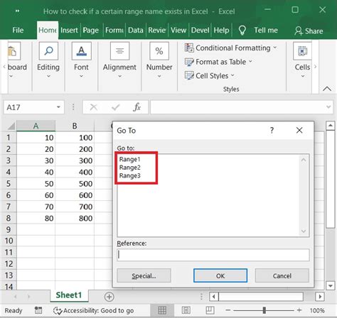 Excel 如何检查是否存在某个区域名称极客教程 Excel 如何检查是否存在某个区域名称极客教程