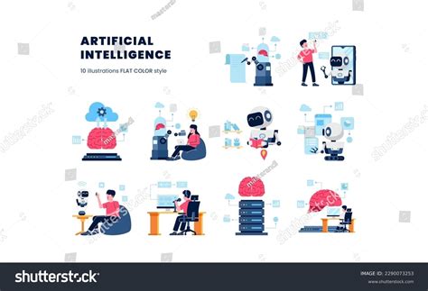 Artificial Intelligence Future Technology Robot Machine Stock Vector Royalty Free 2290073253