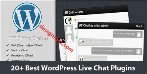 20 best wordpress live chat plugins designmaz