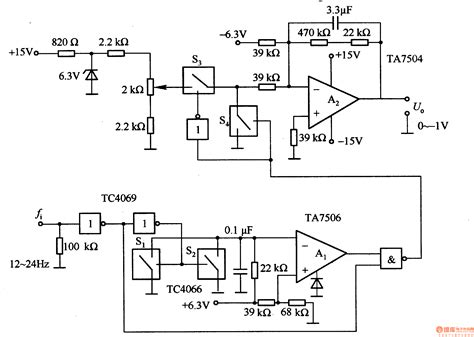 Frequency Voltage Conversion Circuit Composed Of Analog Switch Basic Circuit Circuit