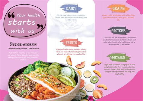 تصميم بروشور عن موضوع غذائي مستقل