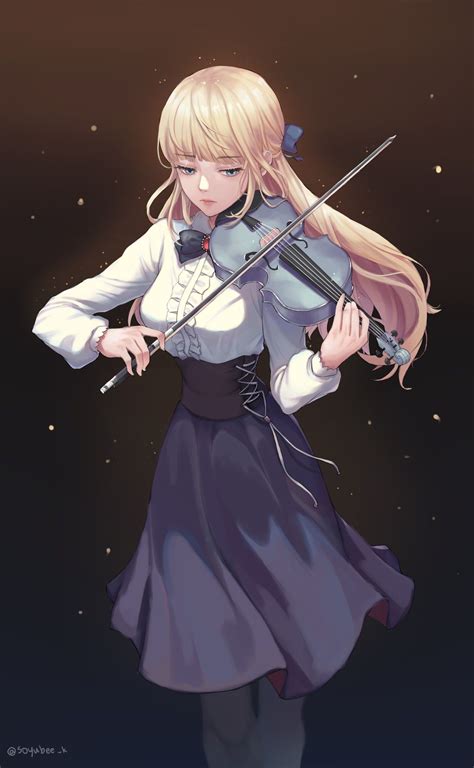 Anime Girl Playing Violin