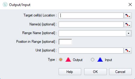 Output Input Window Vose Software