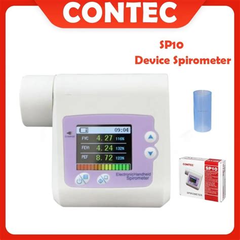 Contec Sp10 Handheld Spirometer Lung Volume Device Spirometer Breathing
