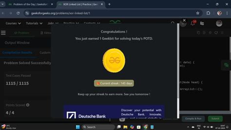 100daychallenge Geekstreak2024 Dsa Coding Problemsolving Linkedlist Java Shivam Mishra