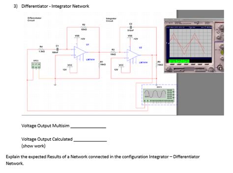 3 Differentiator Integrator Network Voltage Output Chegg Com
