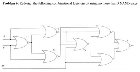 Solved Problem Redesign The Following Combinational Logic Chegg
