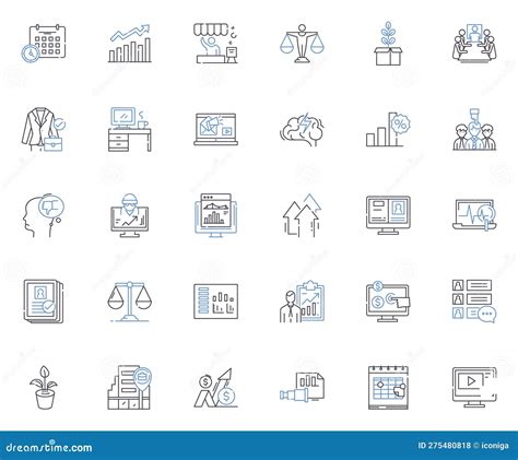 Appraisal Line Icons Collection Evaluation Assessment Rating Valuation Analysis