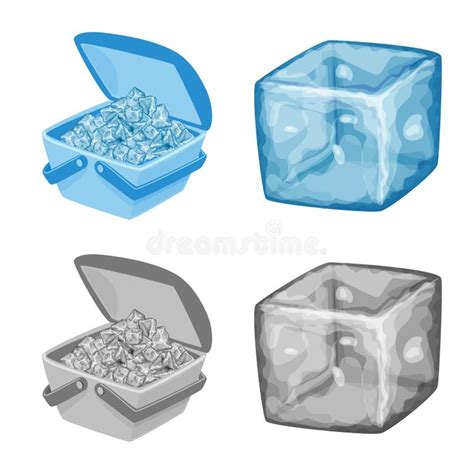 Ilustração Vetorial Da Textura E Do Símbolo Congelado Coleção De