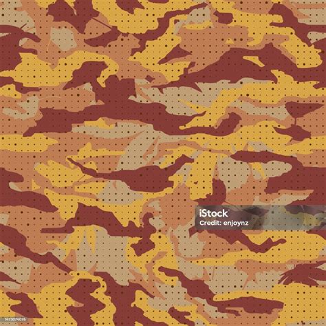 Seamless Fall Camouflage Pattern Wallpaper Background Stock